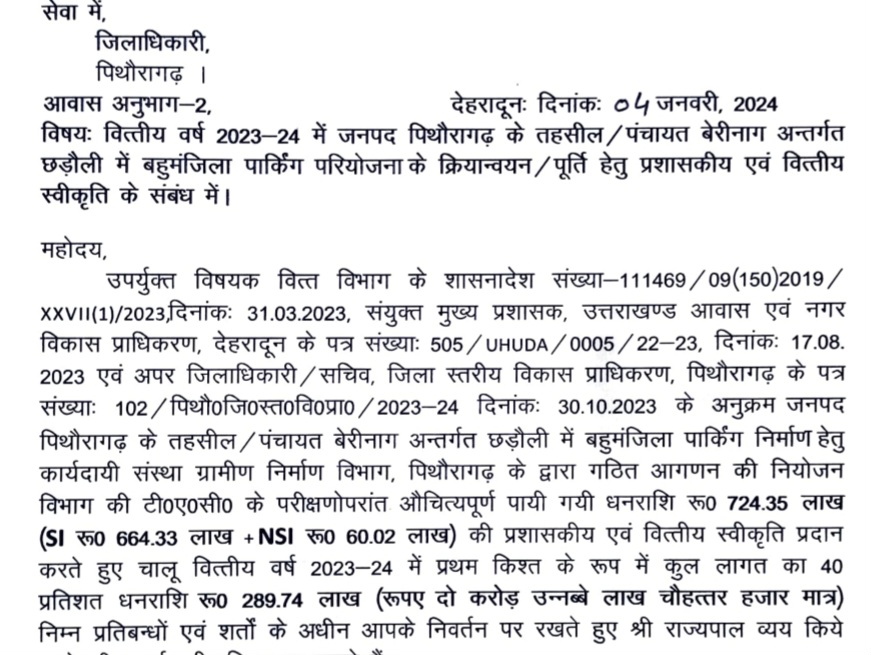 बड़ी खबर-यहाँ बनेगी बहुमंजिला पार्किंग मुख्यमंत्री ने प्रदान की प्रशासकीय एवं वित्तीय स्वीकृति ...